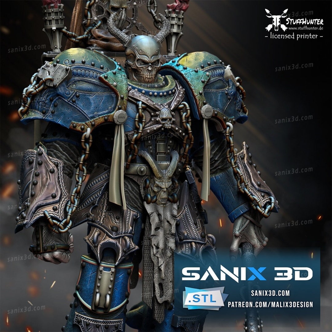 Warmachine - Chaos Colonel (fan Art) - Wargaming Tabletop Chaos Marine ...