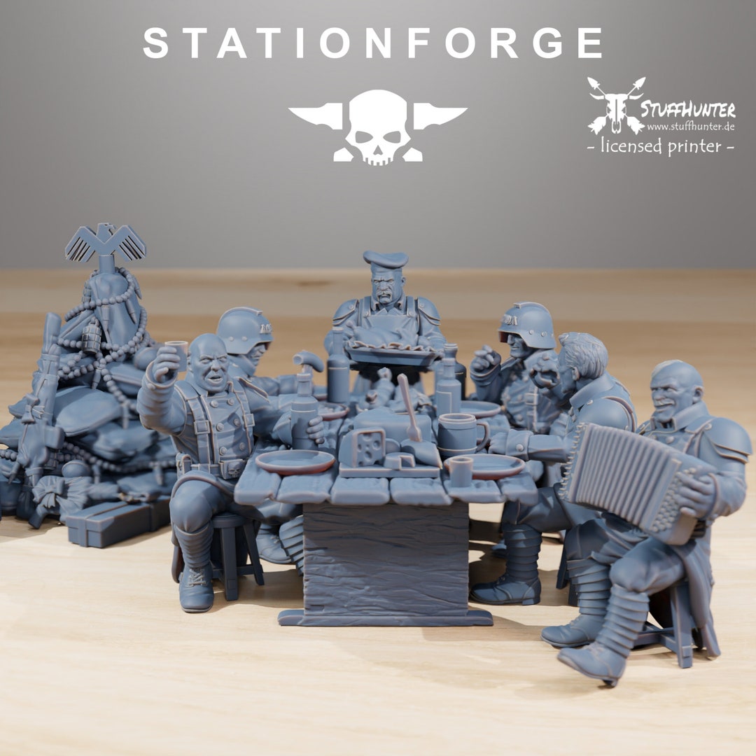 Grim Guard Holiday Feast Comrades 6 Station Forge Tabletop Wargaming ...