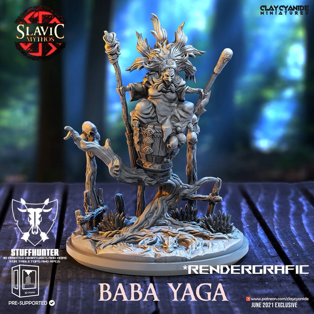 Baba Yaga - Slavic Mythos - Tabletop Fantasy Dnd Miniature Witch Wizard ...