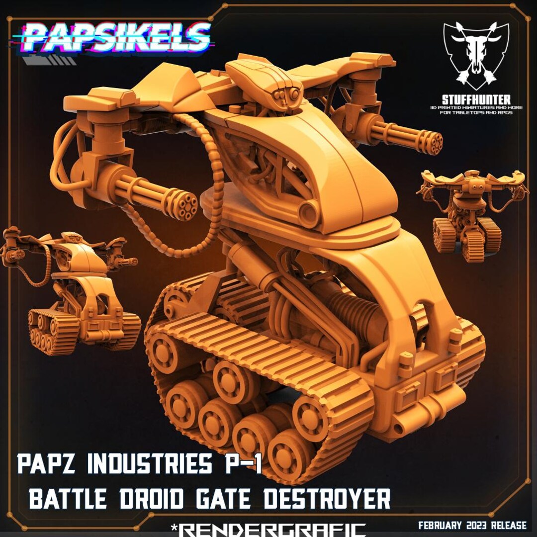 Papz Industries Battle Droid Gate Destroyer Star Entrance Papsikels Sci ...