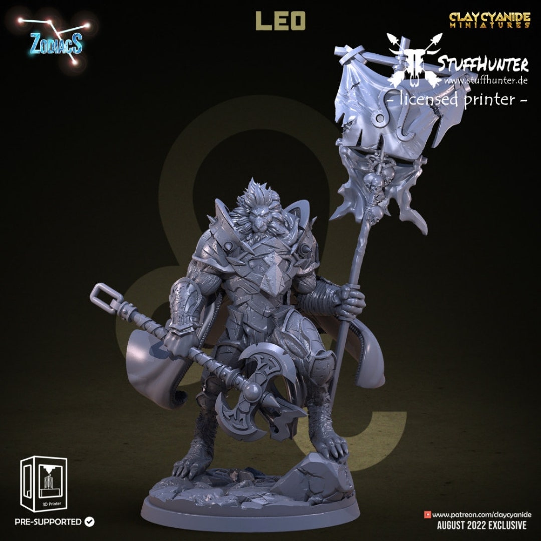 Zodiacs Leo Leo Tabletop Zodiac Zodiac Grimdark Tabletop Aos Fantasy - Etsy