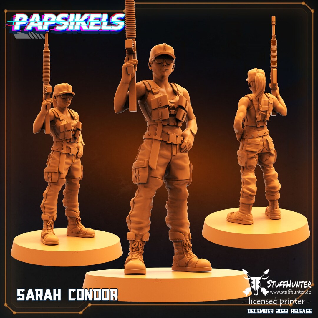 Sarah Condor - Papsikels - Terminator Tabletop Wargaming Sci-fi 32 Mm ...