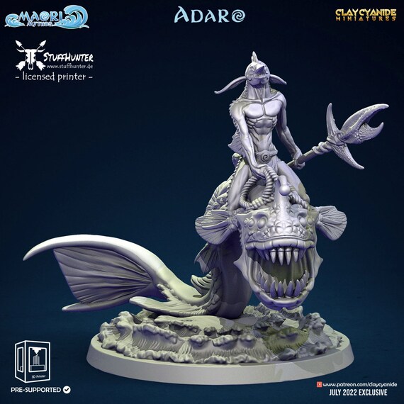 Maori Myth Adaro Rider 2 Tabletop Warrior Water Fish - Etsy India