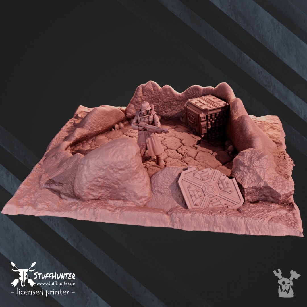 Crater Terrain Crater Hill Terrain - Dakkadakka - Grimdark Tabletop Sci ...