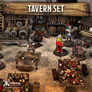 Tabletop Battle Playmat Playing Field Terrain 90 X 60 Cm 48x72 Tavern ...