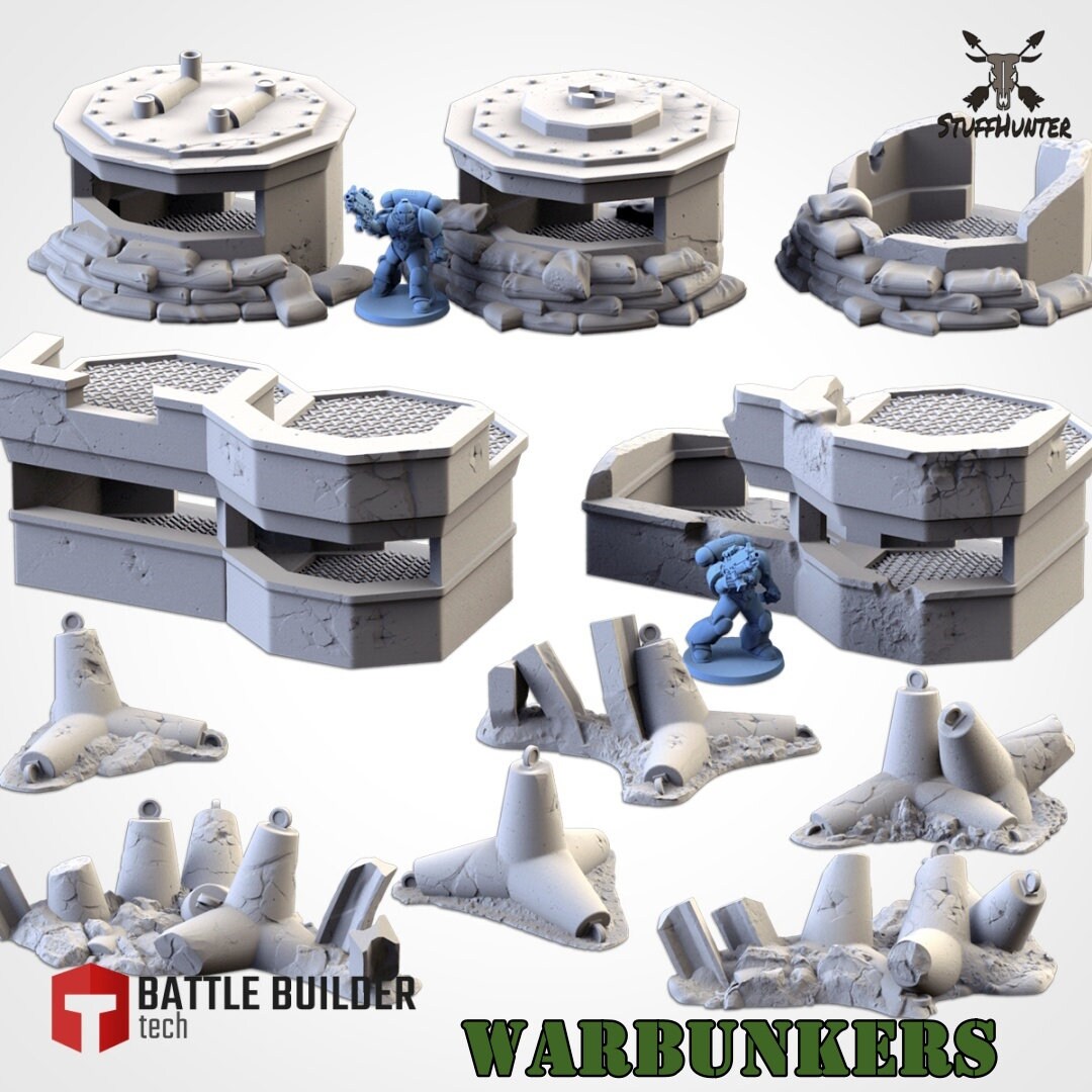 Tabletop Terrain Terrain Warbunkers War Bunker Bunker Selection ...