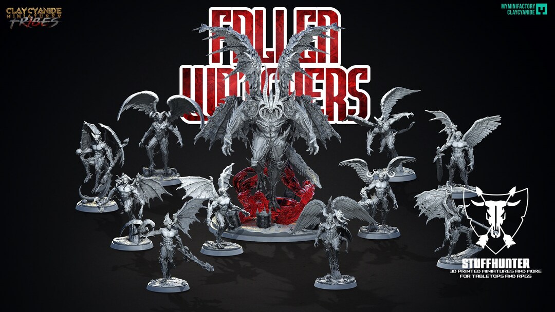 Fallen Watchers Full Set Tabletop Fantasy Dnd Demon Demigod Fallen ...