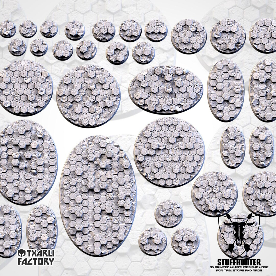 Basaltic Designed Textured Bases Round Oval for Tabletop Wargaming - Etsy