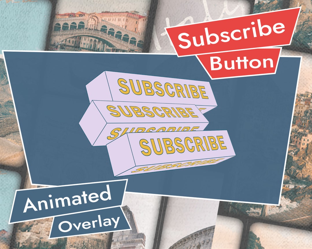 3D Subscribe Button Animation for Youtube Channel Boho - Etsy