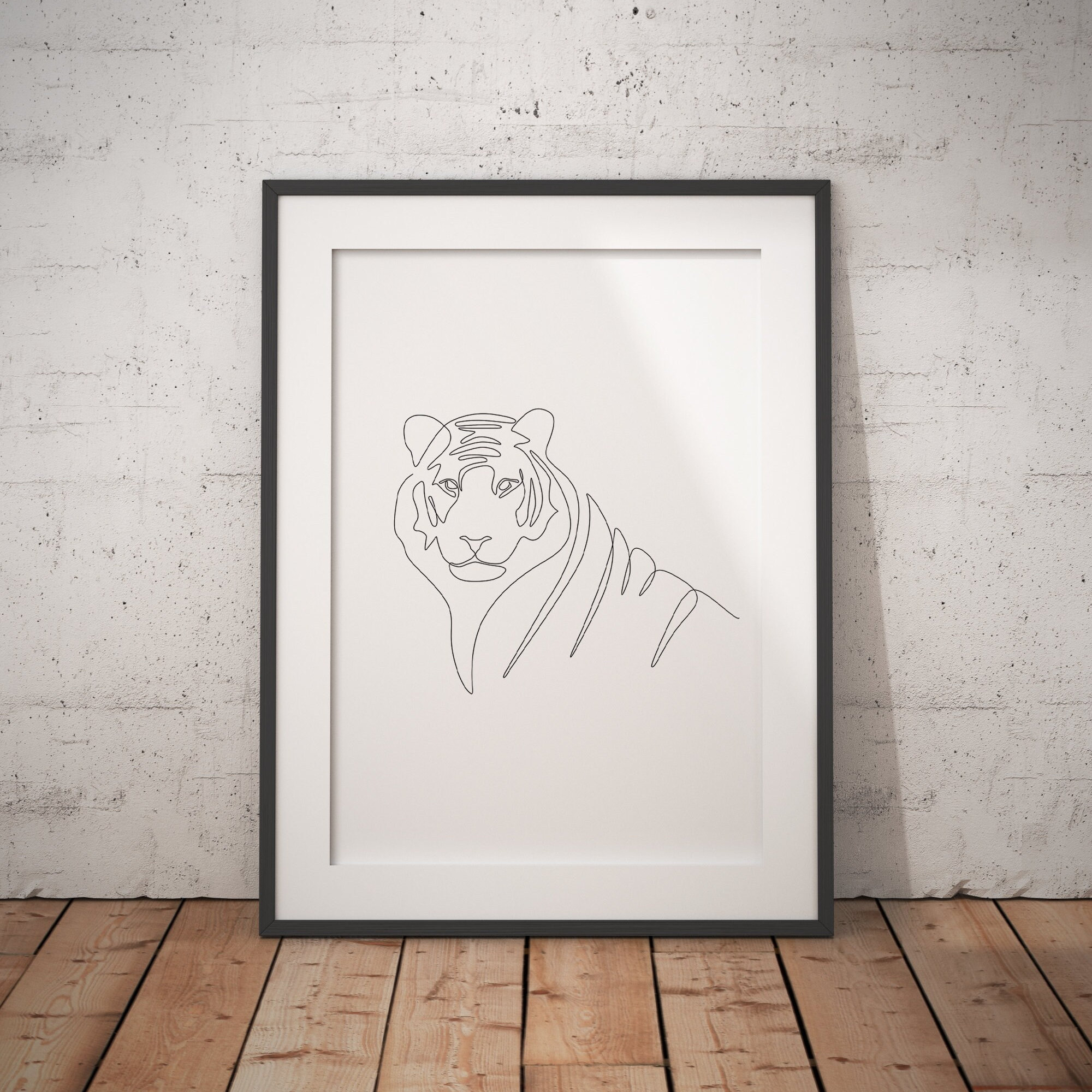 Tiger Art Print | Wild Animal Poster | Single Line Art | Tiger Line ...