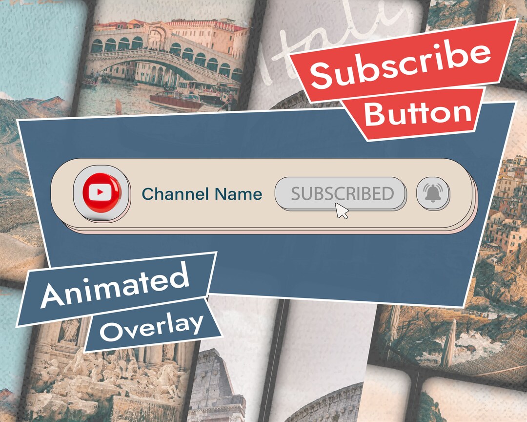 Custom Youtube Subscribe Button, Animation for Youtube Channel, Subscribe Bell Reminder ...