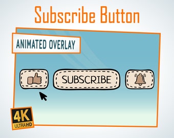 Pink Animated Subscribe Bar, Bell Button Animation for Youtube Video ...