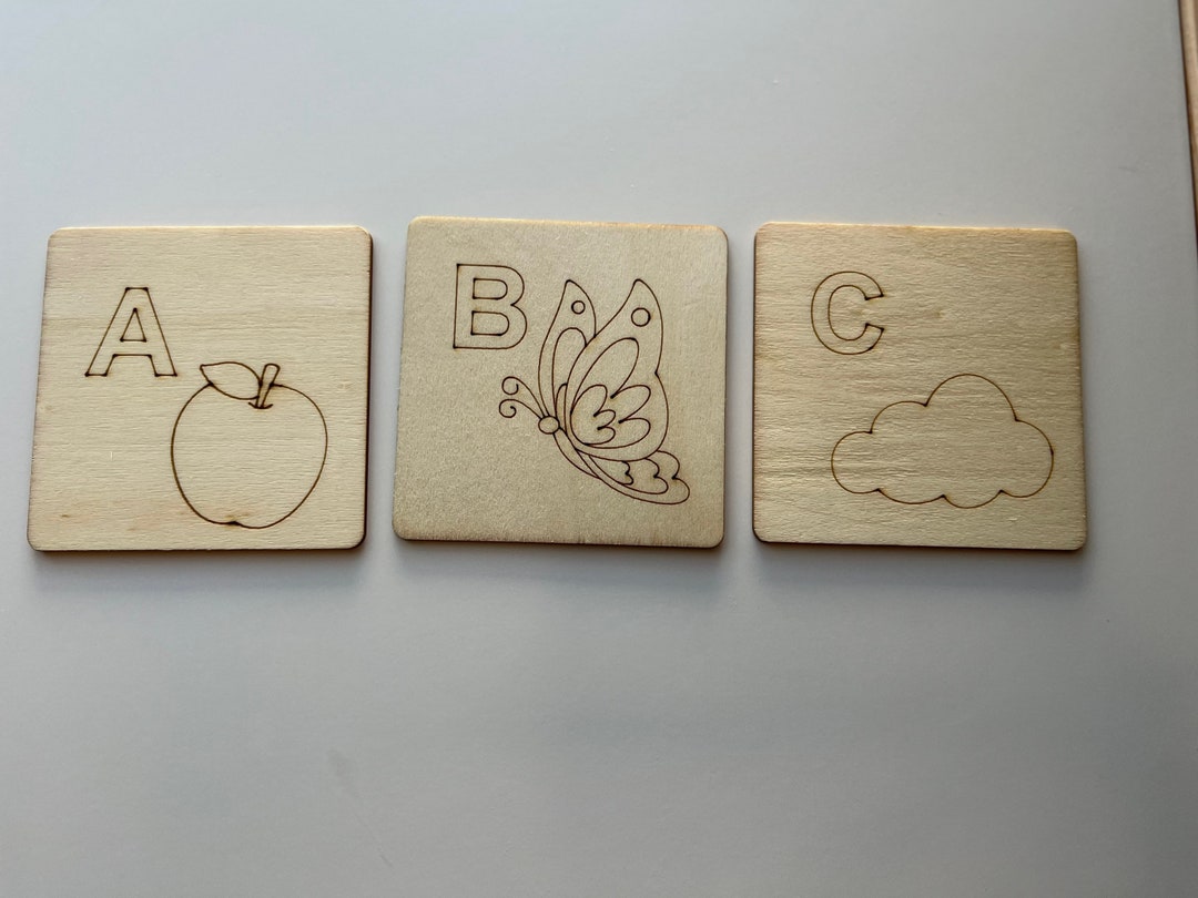 Alphabet Learning Squares - Etsy