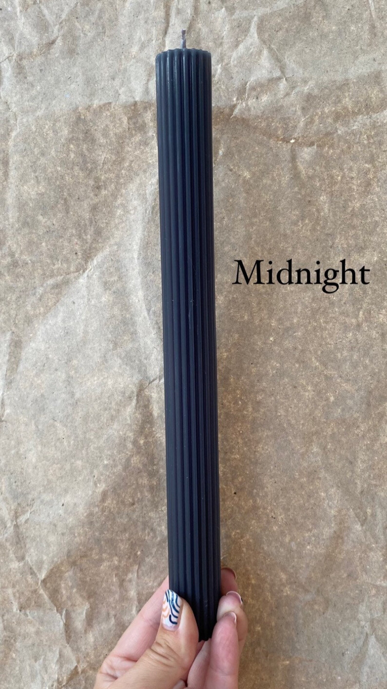 Ribbed Pillar Candles Ribbed Candles Dinner Candles Pair - Etsy