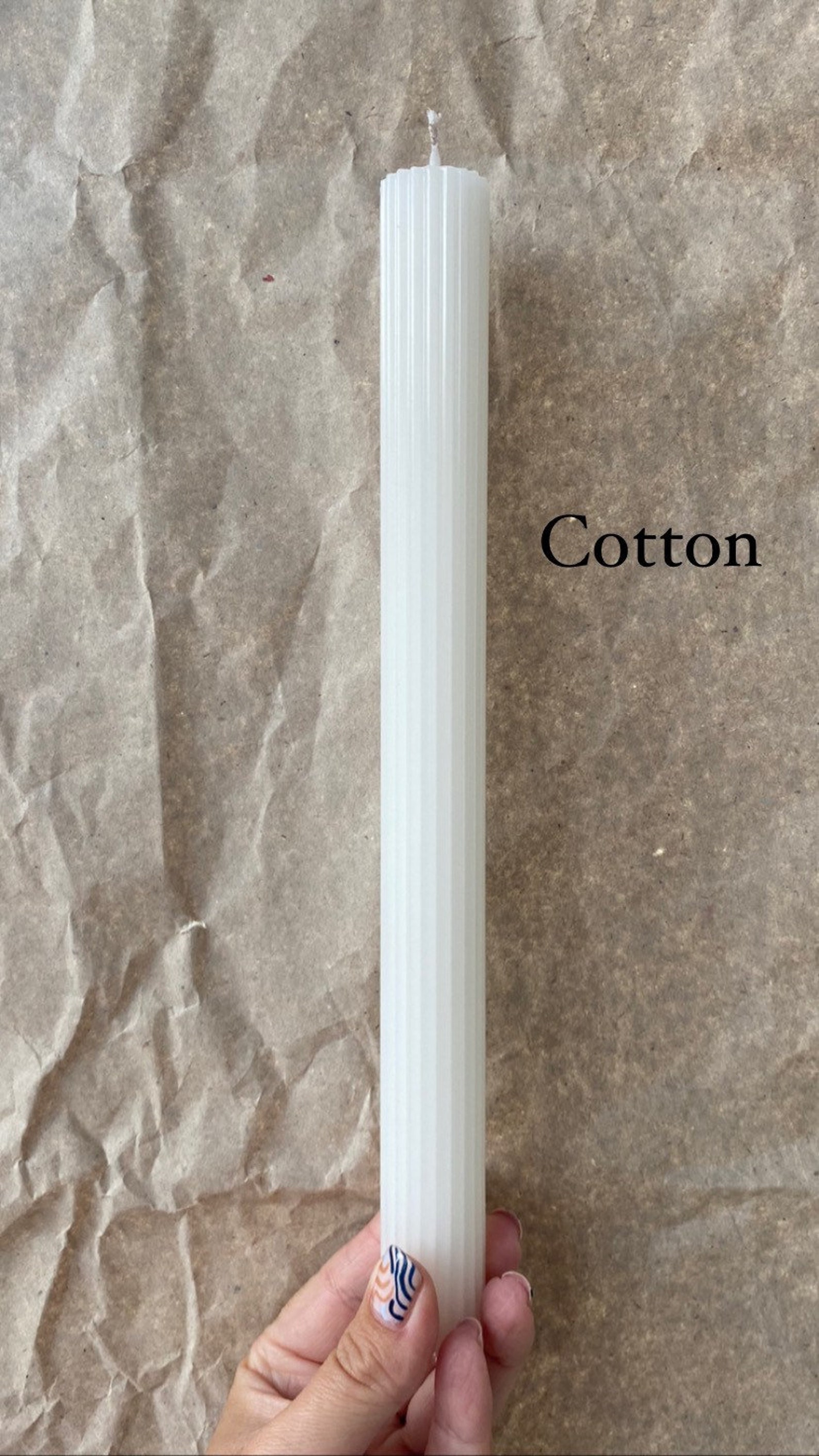 Ribbed Pillar Candles Ribbed Candles Dinner Candles Pair - Etsy