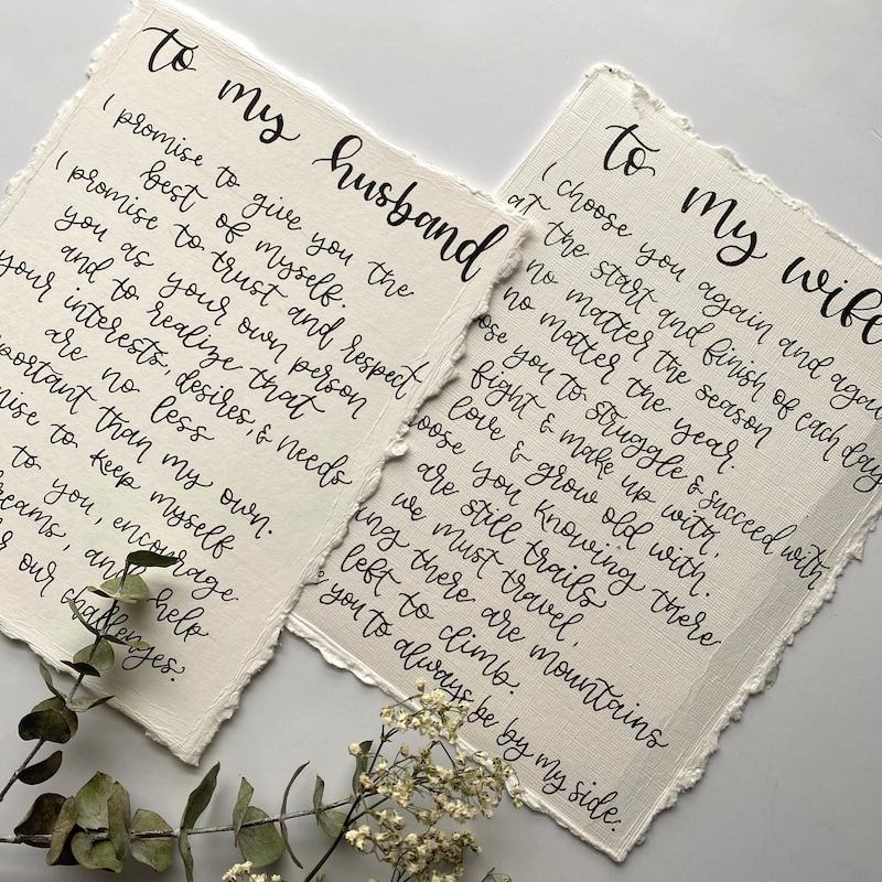 Wedding Vows Framed - Etsy