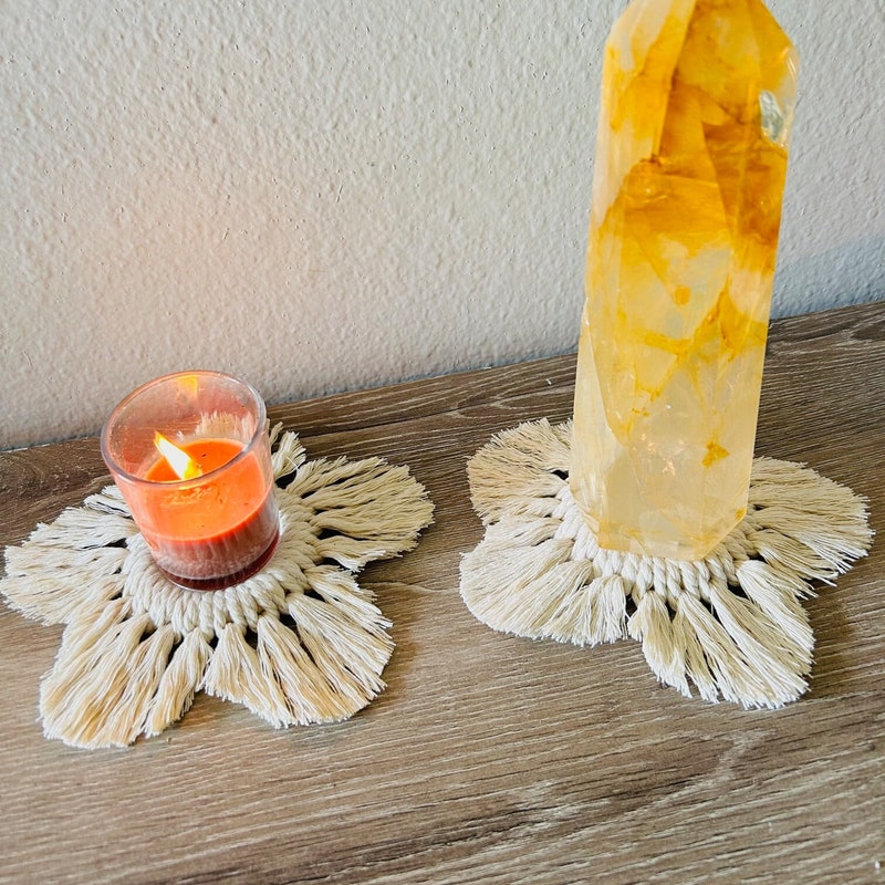 Macrame Candle Holder - Etsy