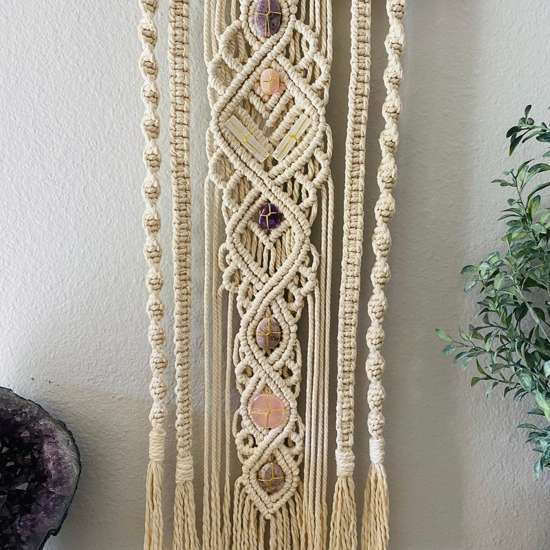 Beaded Macrame Wall Hanging - Etsy