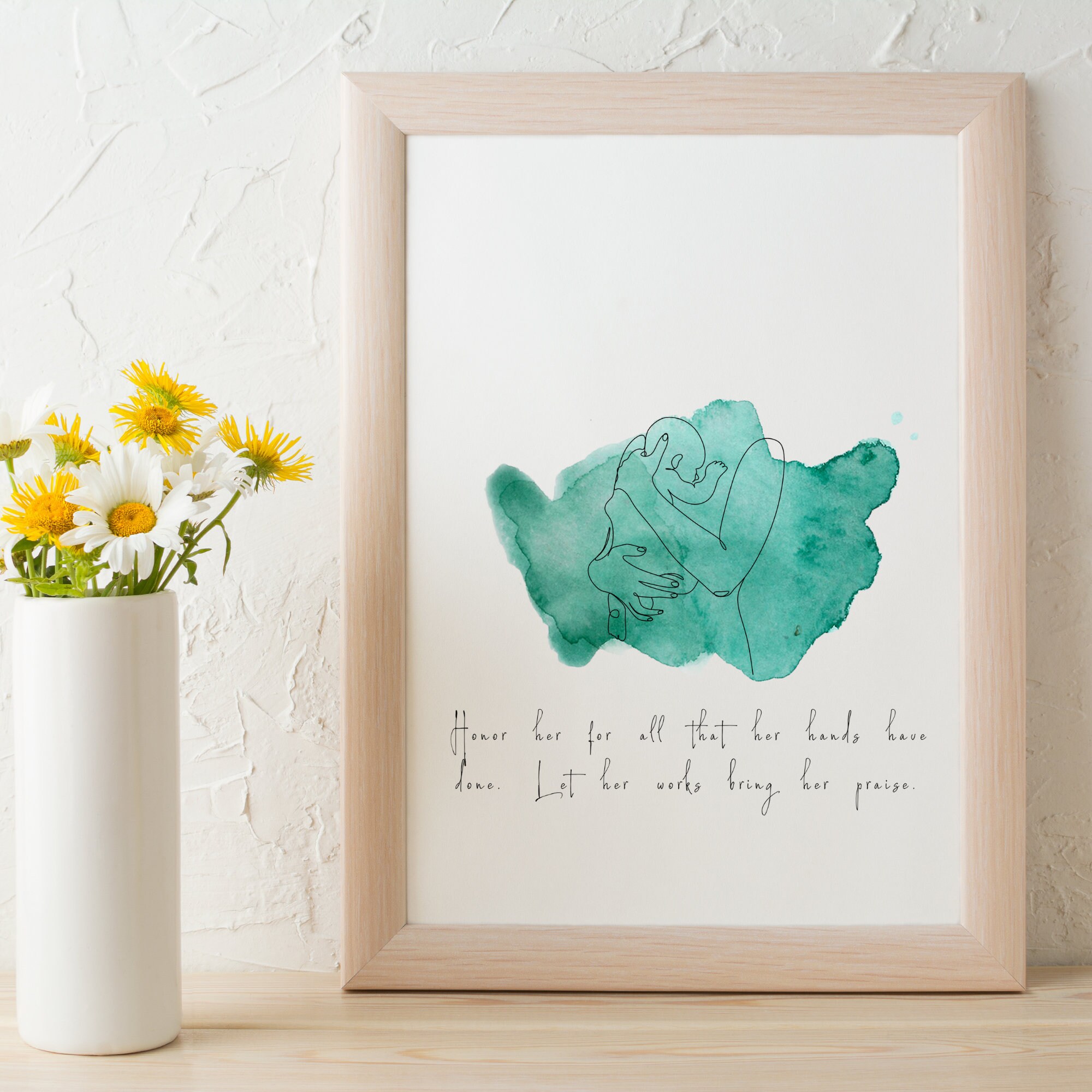 Mama Art | Gift for Mom | Watercolor Print | Nursery Decor | Abstract ...