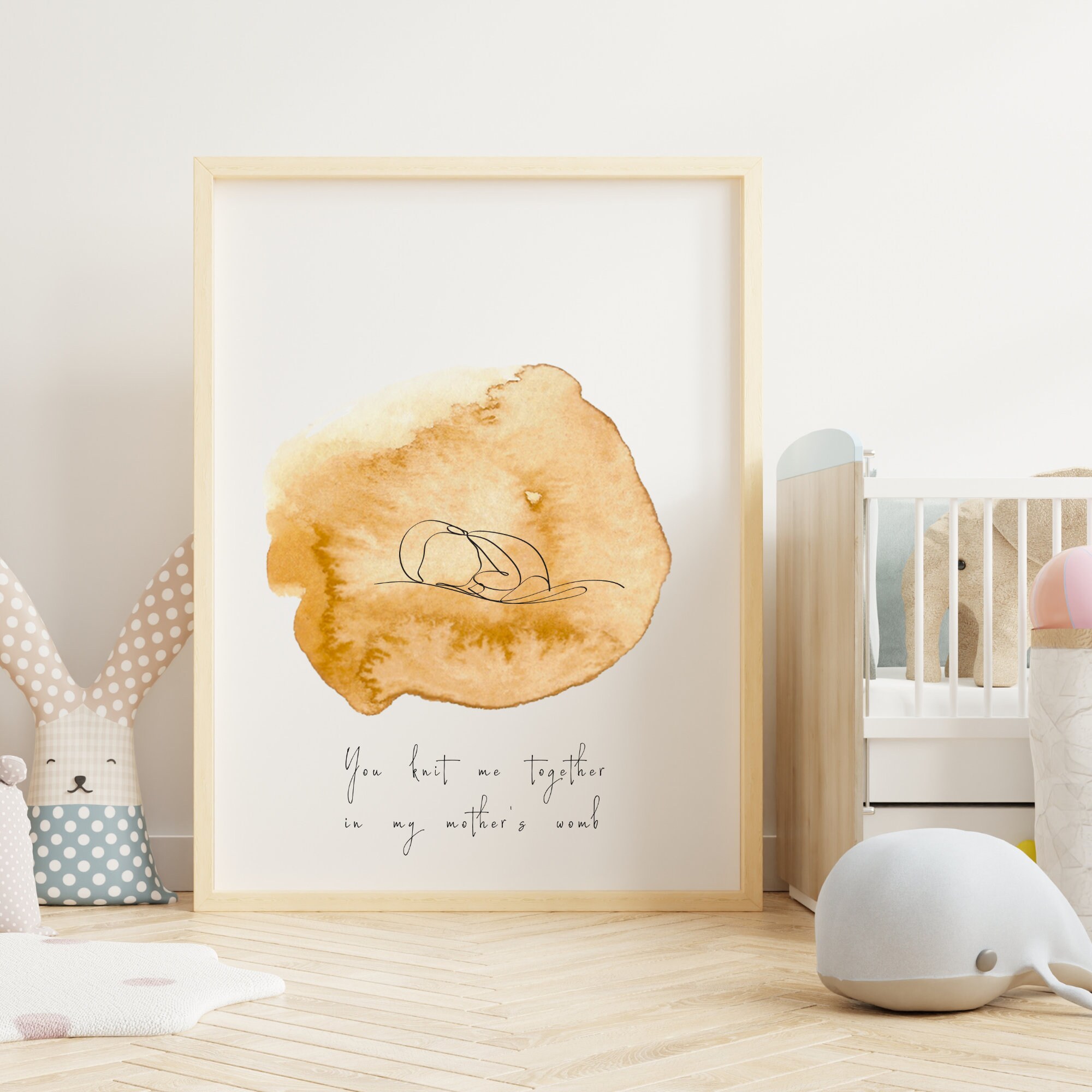 Newborn Baby Line Art | Watercolor Print | Nursery Decor | Nursery Art ...