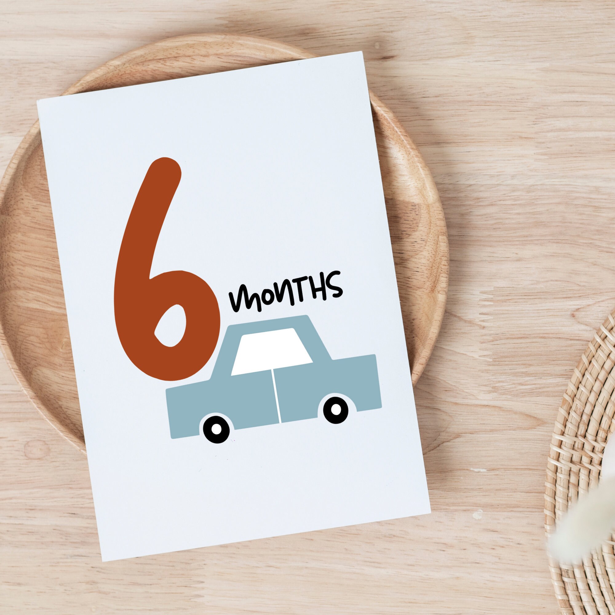 Cute Cars Baby's First Year Milestone Cards | Instant Download ...