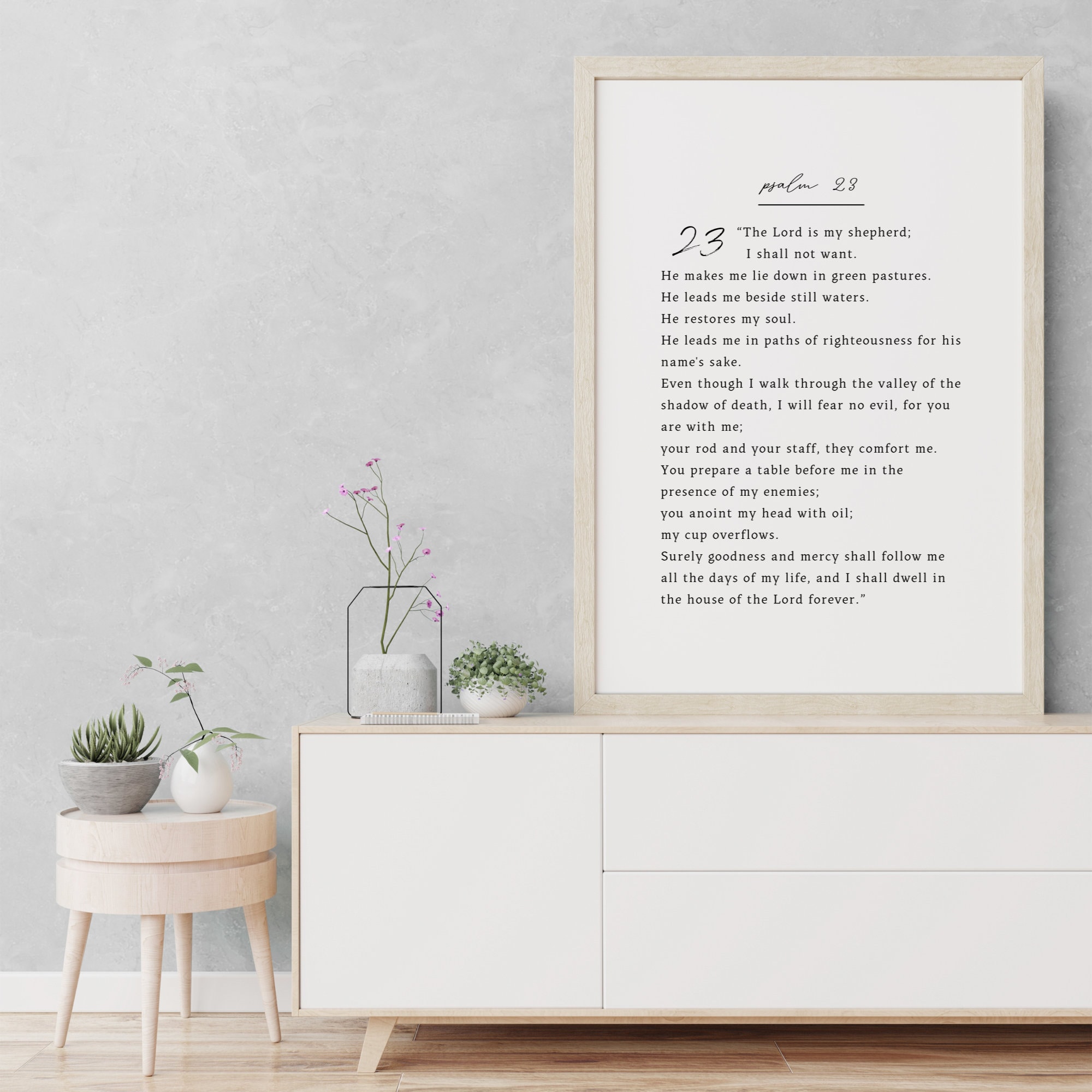 Psalm 23 Digital Download Print Bible Verse Art Work - Etsy