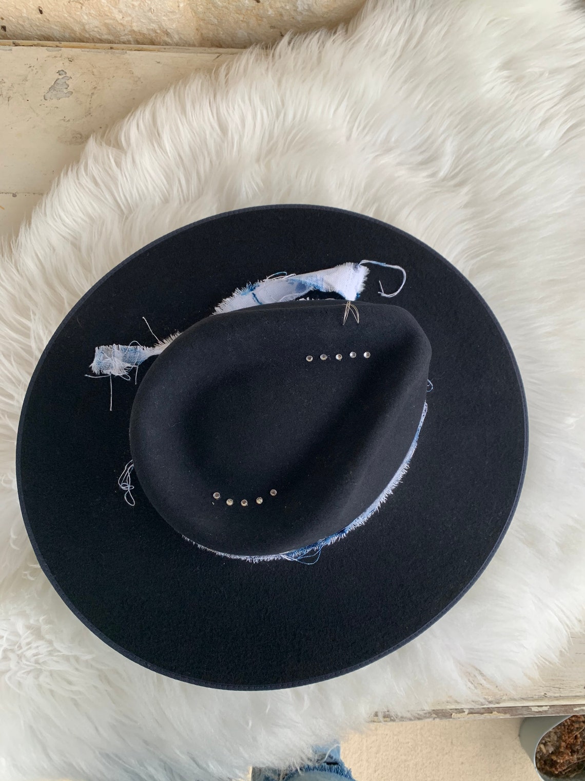 The Midnight - Navy Blue Felt Hat - Etsy