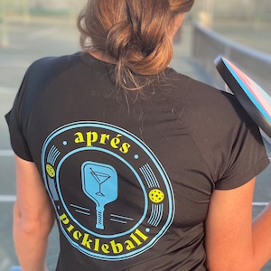 Black Apres Pickleball Women's Performance Tee Shirt - Etsy