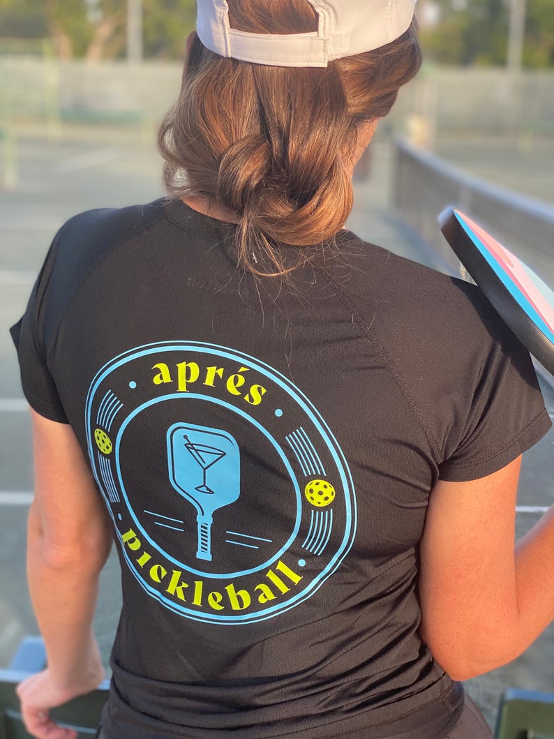 Black Apres Pickleball Women's Performance Tee Shirt - Etsy