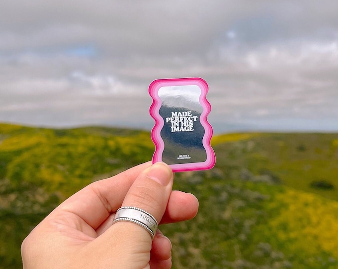 Genesis 1:27 Mirror Sticker | Christian Bible Stickers | Jesus Church ...