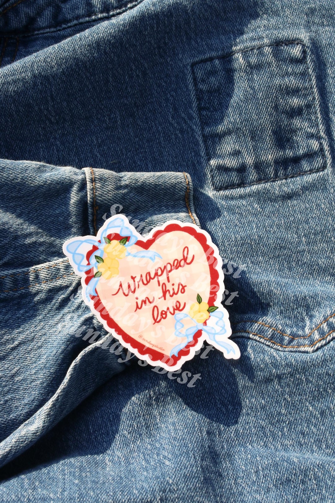 Wrapped in His Love Sticker | Bible Study | Faith Decal | God | Jesus ...