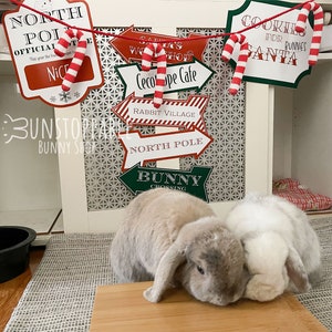 Printable Bunny Christmas Signs - Etsy