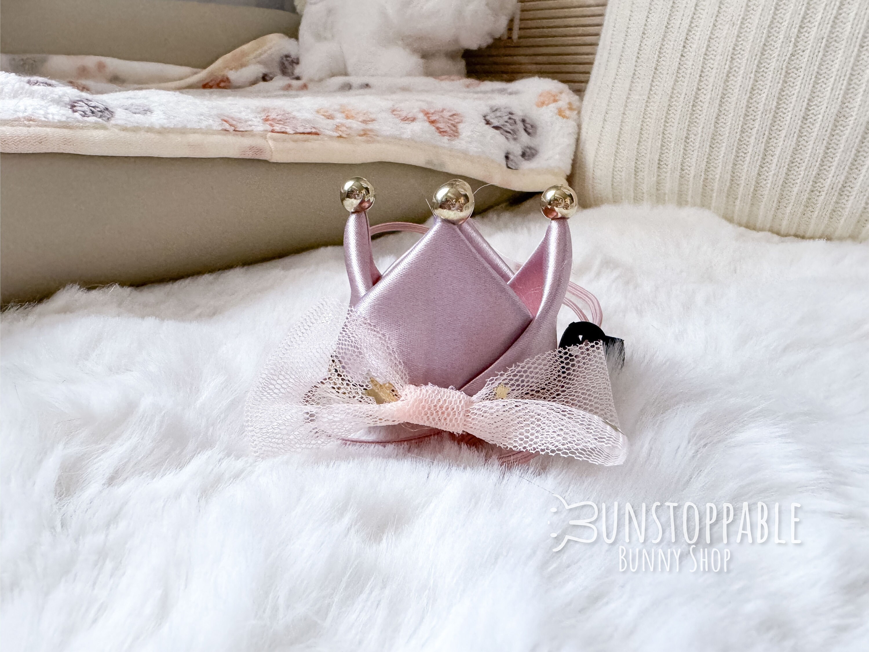 Pink Crown for Bunnies / Small Pets / Cats / Small Dogs - Etsy