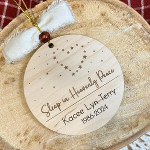 Sleep in Heavenly Peace Loved One Memorial Keepsake Christmas Tree ...