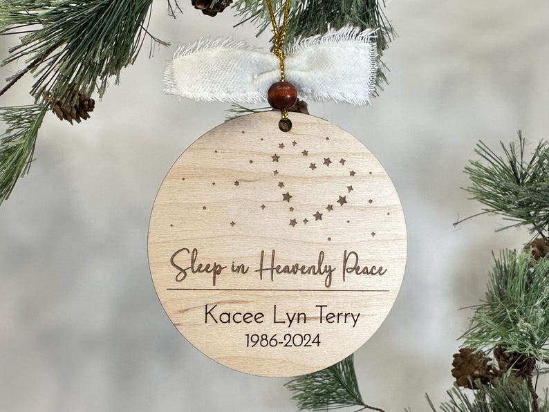 Sleep in Heavenly Peace Loved One Memorial Keepsake Christmas Tree ...