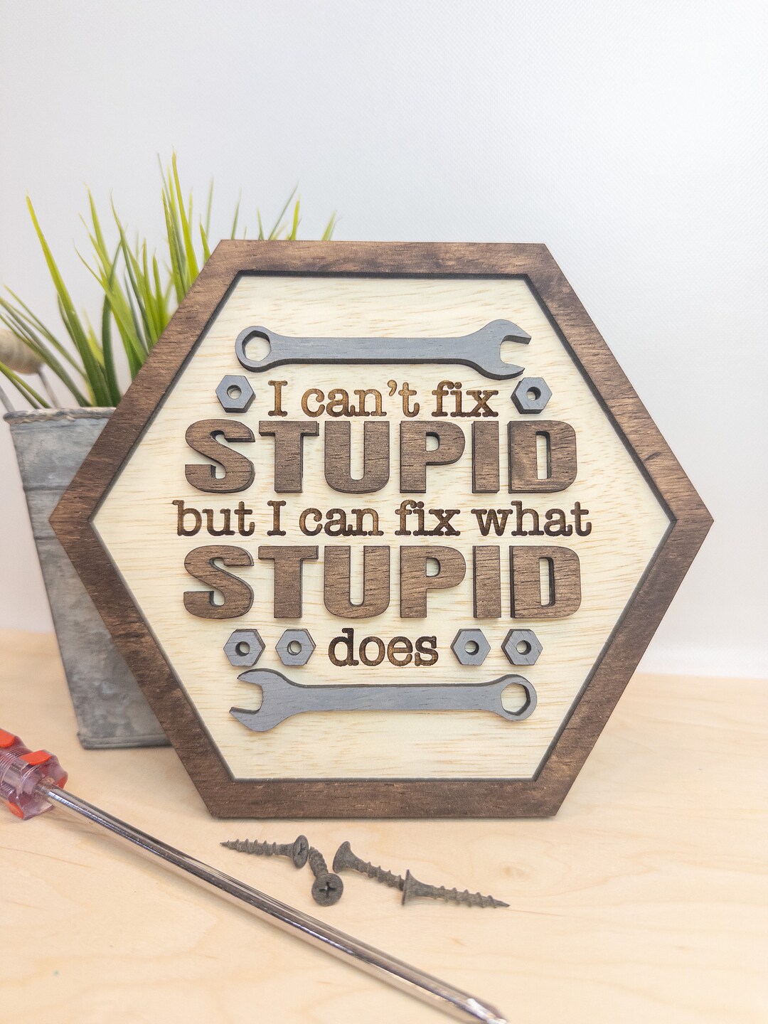 I Cant Fix Stupid but I Can Fix What Stupid Does Workshop, Man Cave ...