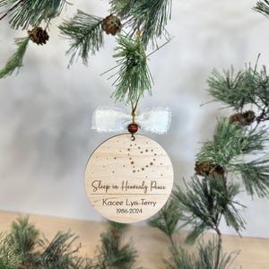 Sleep in Heavenly Peace Loved One Memorial Keepsake Christmas Tree ...