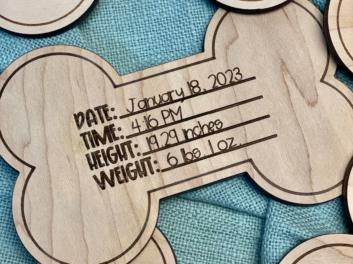 Personalized Dog Bone Baby Milestone Photo Props and Decor for - Etsy