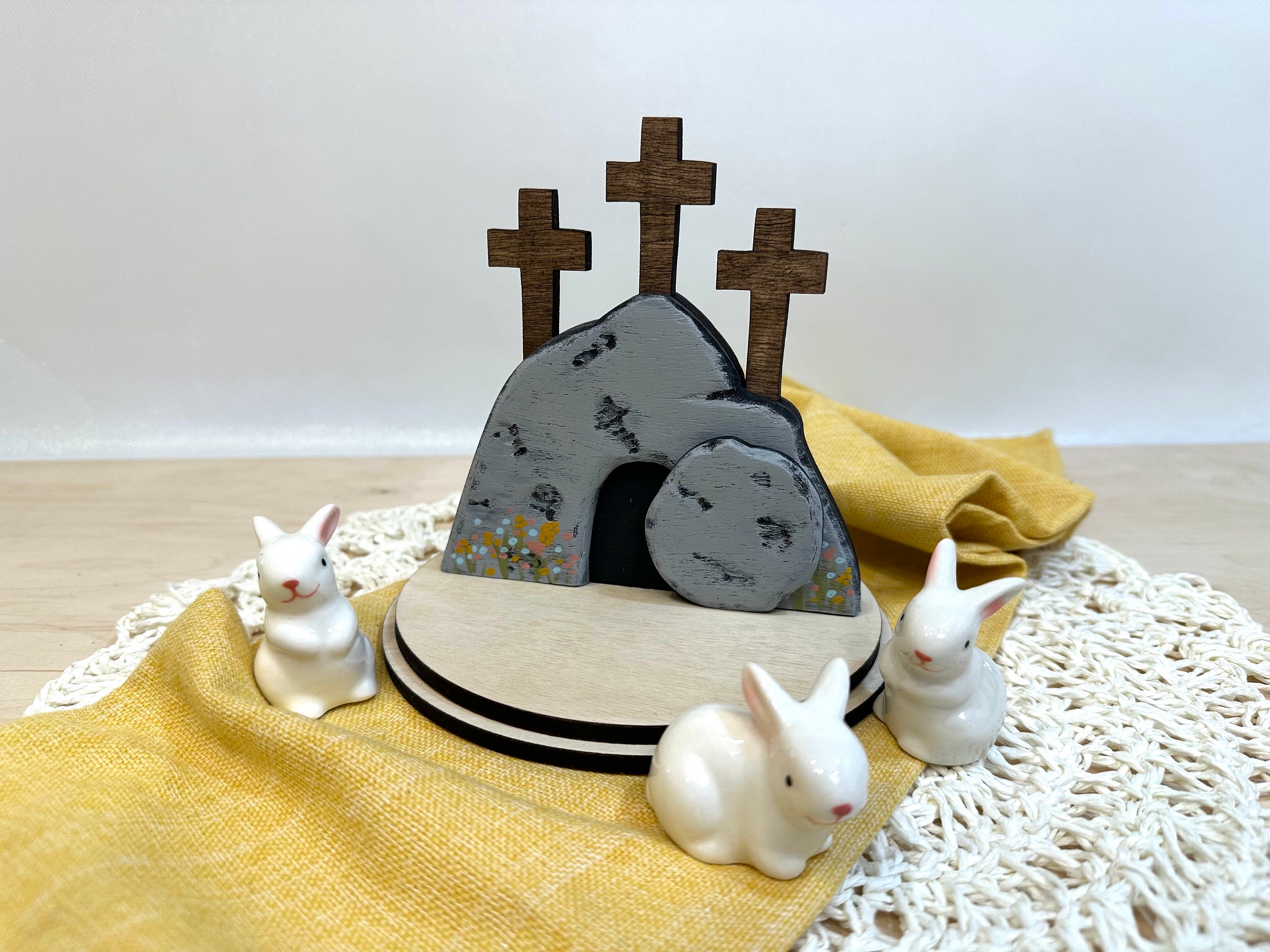 Empty Tomb Easter Centerpiece With Three Crosses - Etsy