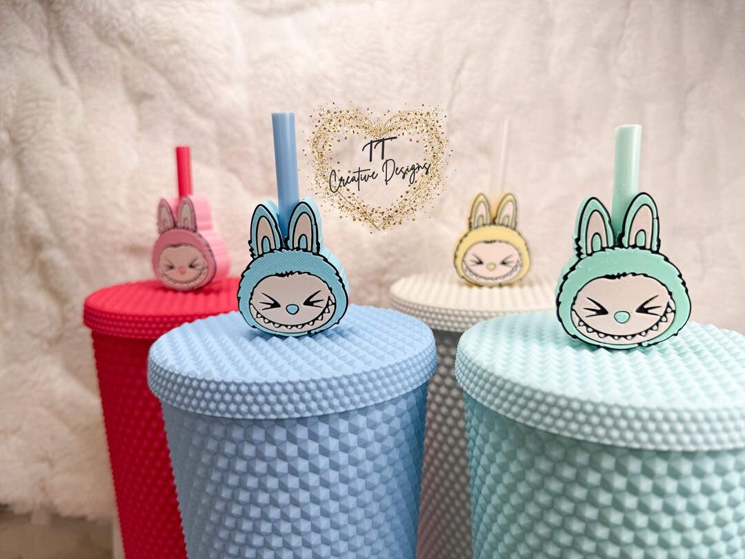 Fluffy Monster Straw Topper/straw Buddy. Fits the Stanley Cups. - Etsy