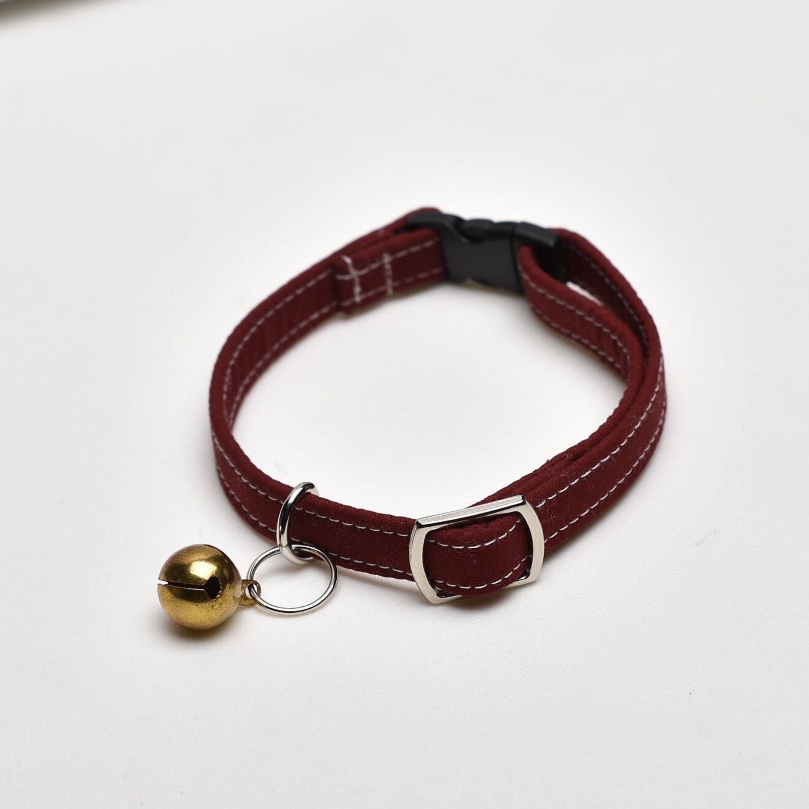 Burgundy Claret Red Cat Collar With Bell Cool Cat Collar | Etsy