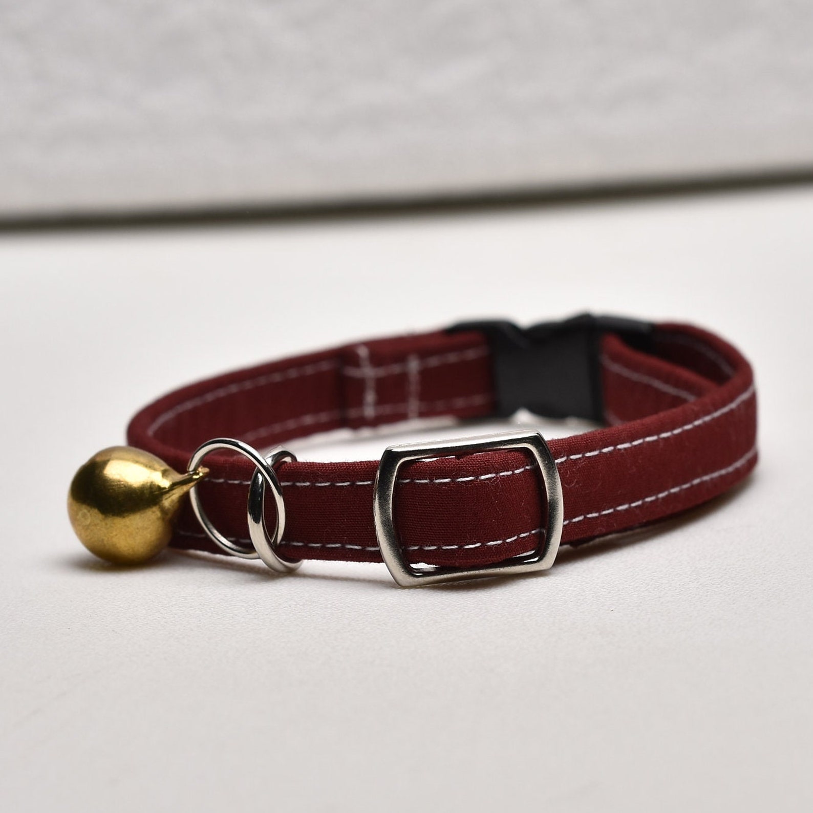 Burgundy Claret Red Cat Collar With Bell Cool Cat Collar | Etsy