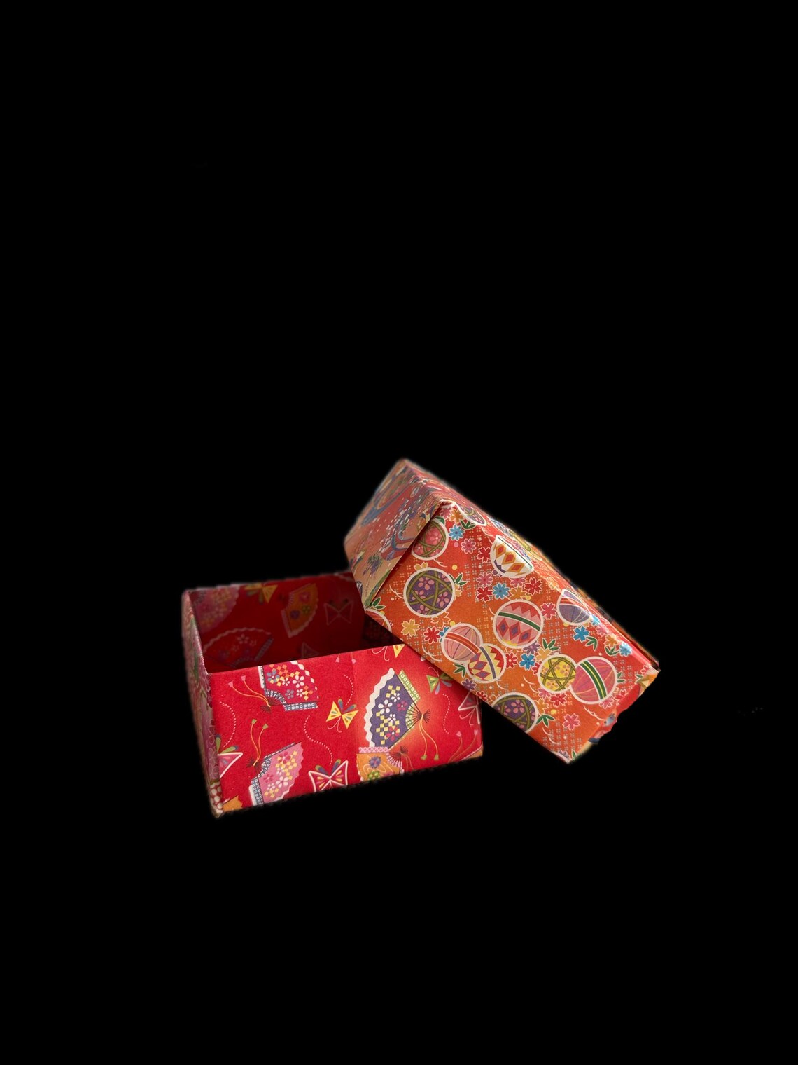 Handmade Japanese Origami Box & Mini Kimono Set – Washi Paper Gift Box ...