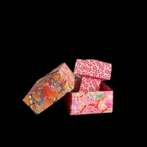 Handmade Japanese Origami Box & Mini Kimono Set – Washi Paper Gift Box ...