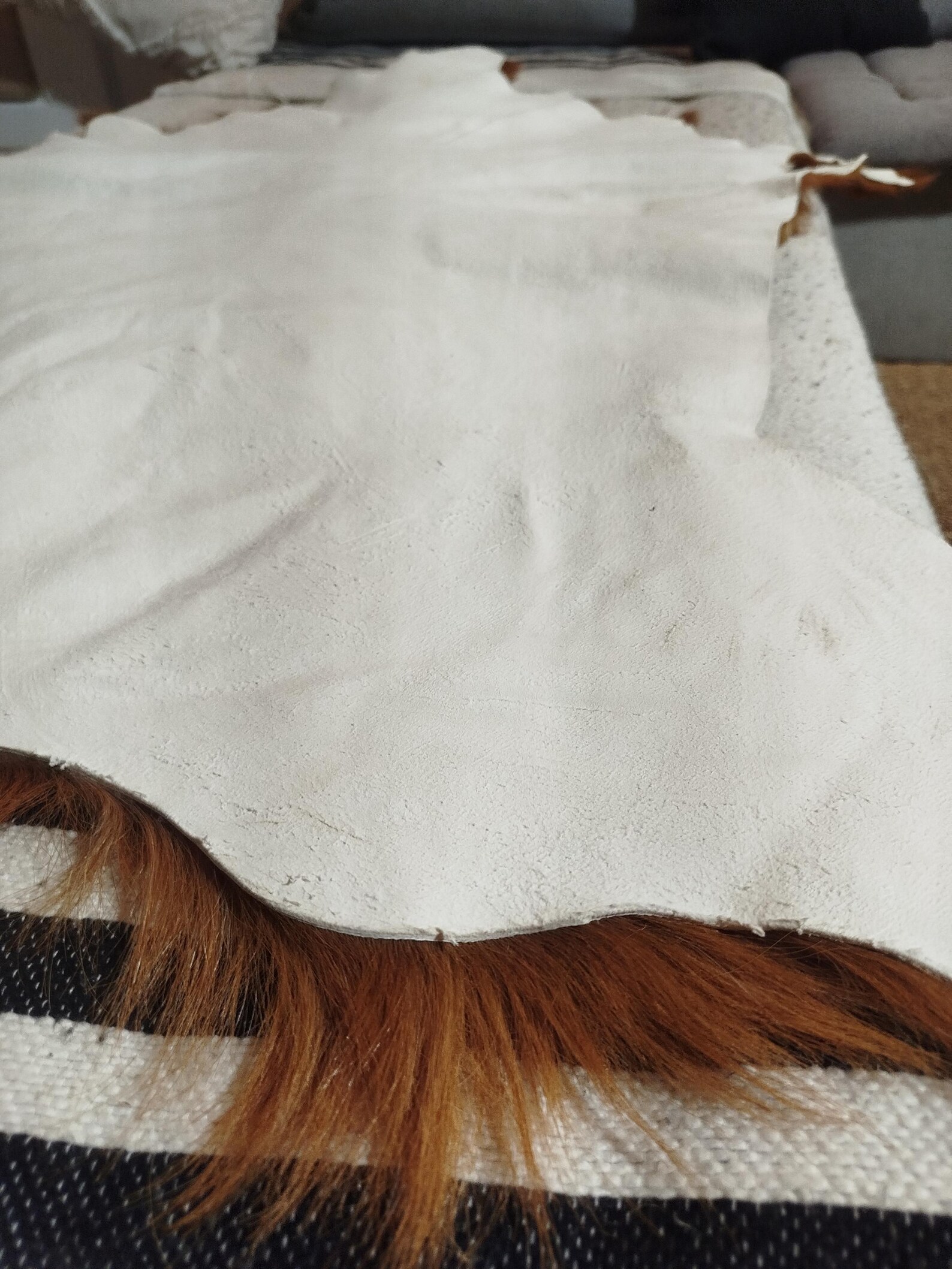 Moroccan Goatskin Rug – Handmade Natural Leather, Boho Decor - Etsy