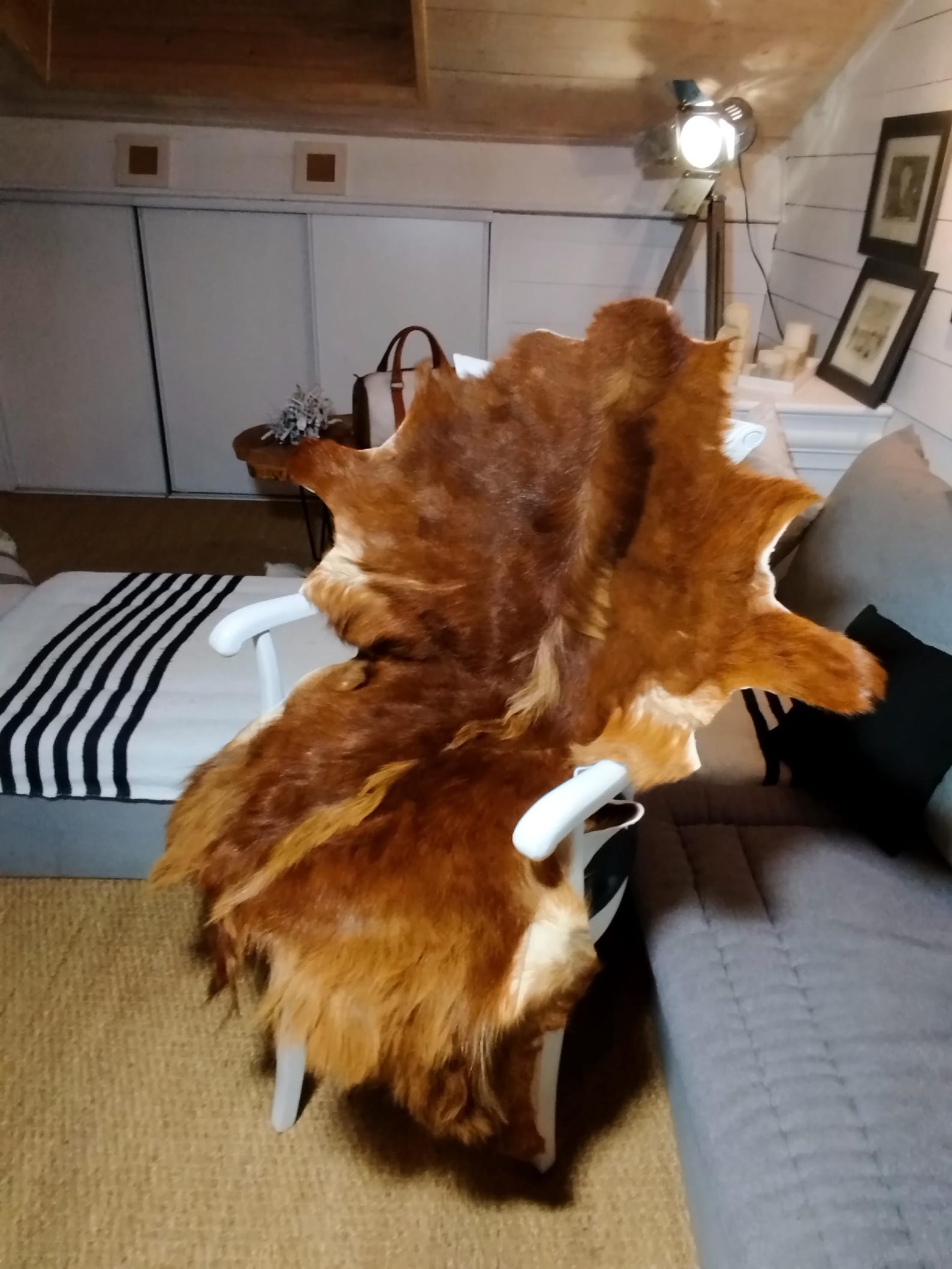 Moroccan Goatskin Rug – Handmade Natural Leather, Boho Decor - Etsy