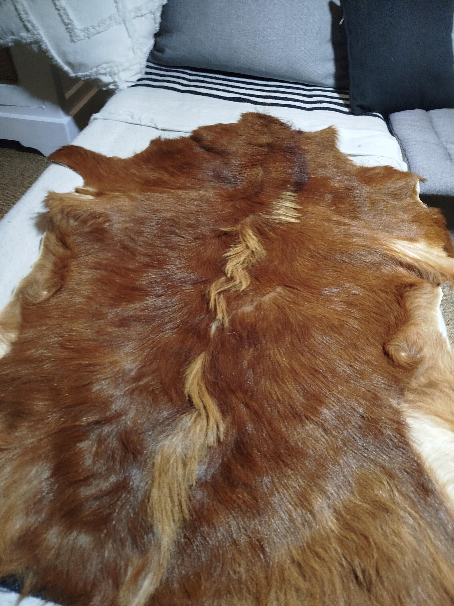 Moroccan Goatskin Rug – Handmade Natural Leather, Boho Decor - Etsy