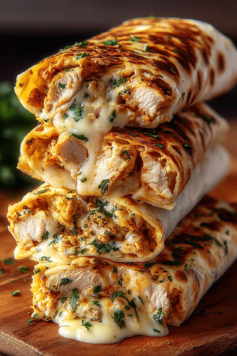 BEST RECIPE for Cheesy Garlic Chicken Wraps Download - Etsy