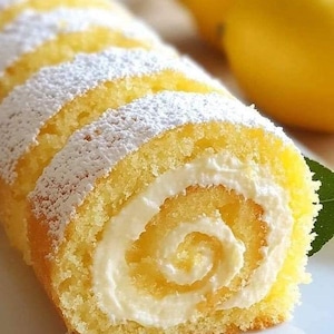 BEST RECIPE for Velvet Lemon Cream Roll cake Download. - Etsy