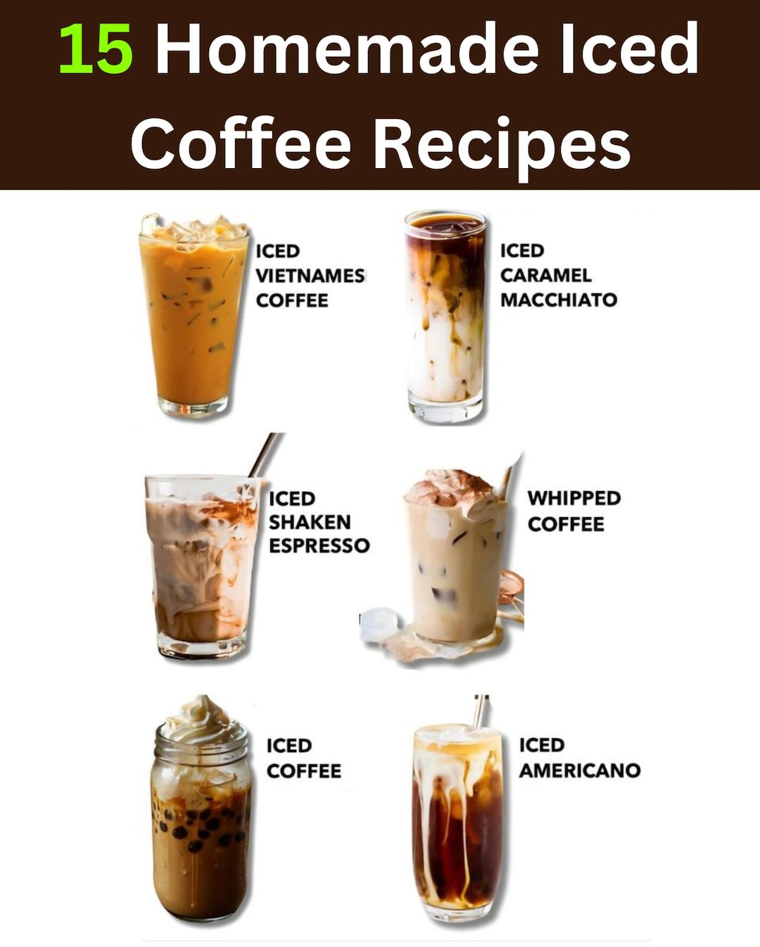 BEST RECIPE for 15 Homemade Iced Coffee Recipes Download. - Etsy